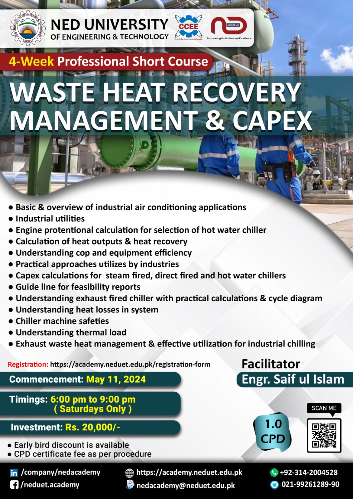 Waste Heat Recovery Management and Capex | NED Academy - CCEE | CMPP | PTMC